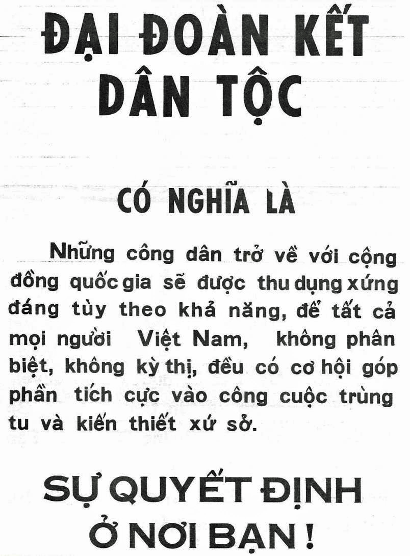 Dai Doan Ket - National Reconciliation